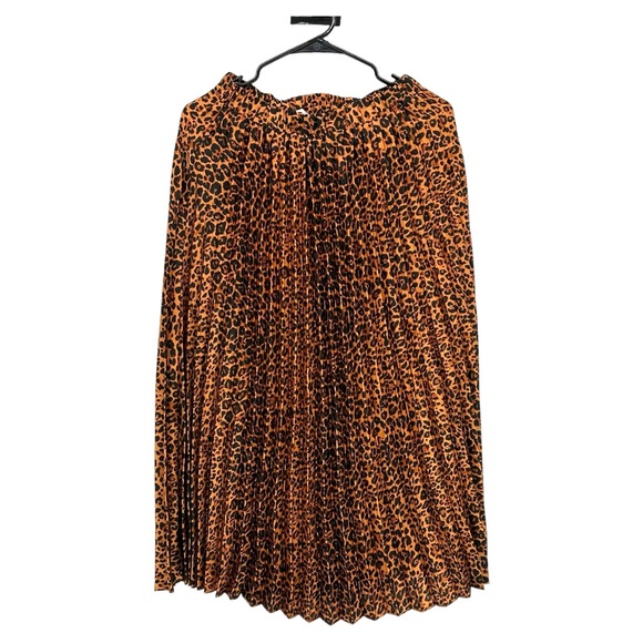 easel | Skirts | Easel S Small Leopard Print Pleated Skirt ...